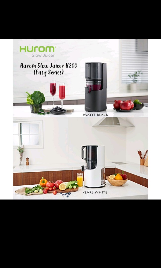 Hurom Slow Juicer H200 (Pearl White), TV & Home Appliances, Kitchen ...