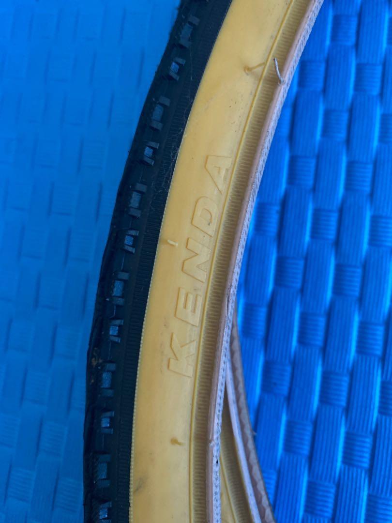 Kenda 700*35c yellow rim tyre (gravel / all road), Sports Equipment ...