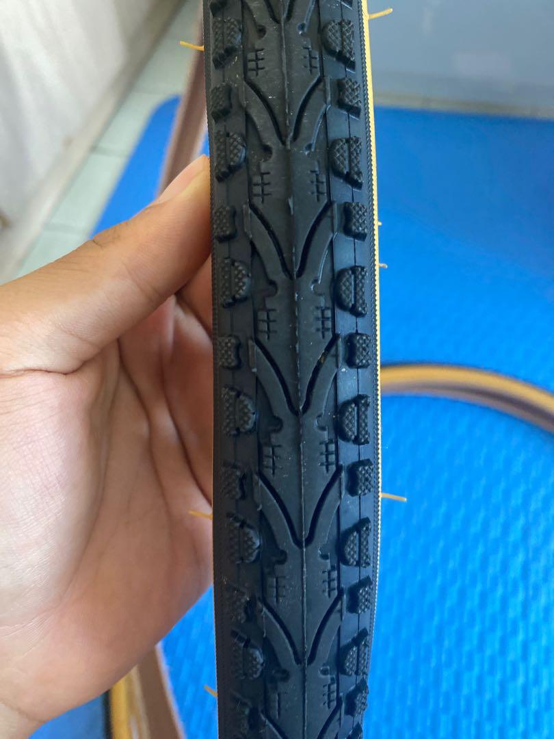 Kenda 700*35c yellow rim tyre (gravel / all road), Sports Equipment ...