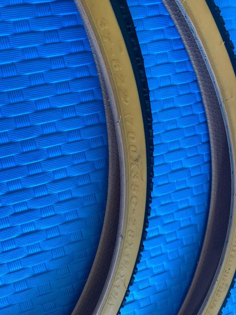 Kenda 700*35c yellow rim tyre (gravel / all road), Sports Equipment ...