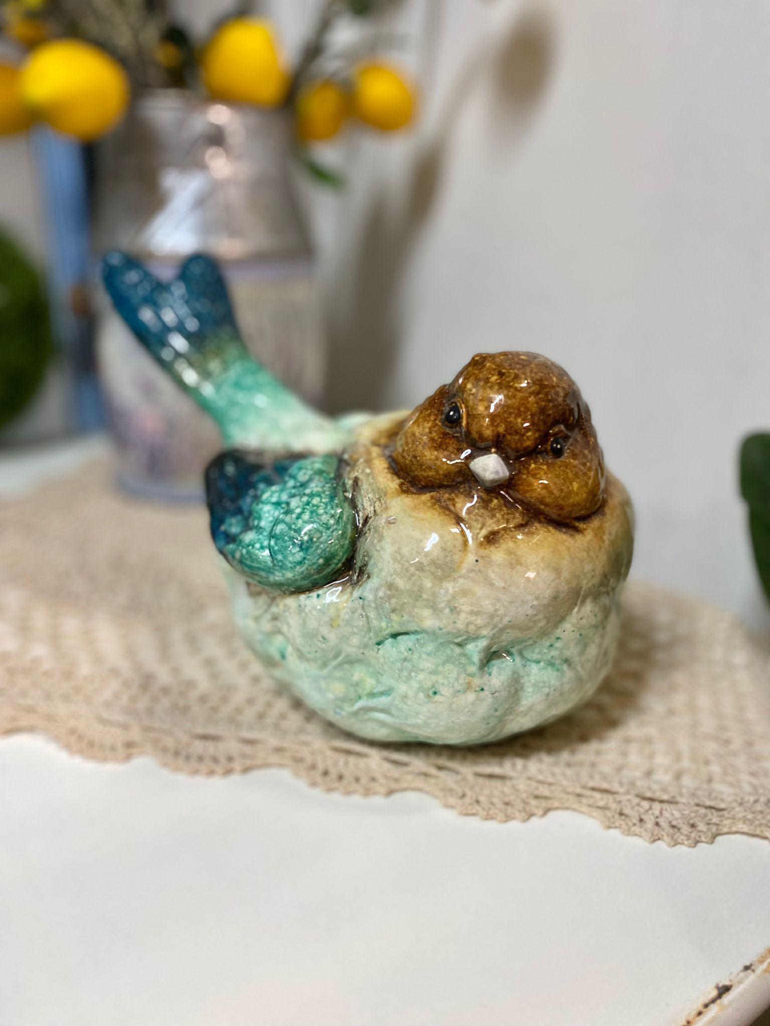 Large size ceramic Chubby bird figurine, Furniture & Home Living, Home ...
