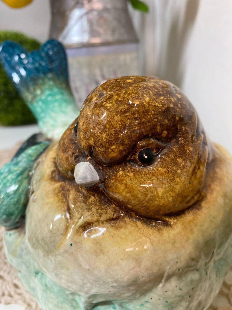 Large size ceramic Chubby bird figurine, Furniture & Home Living, Home ...