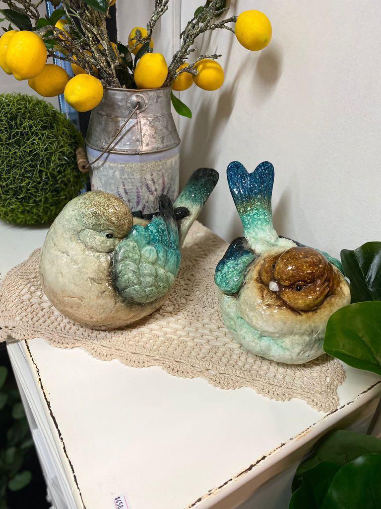 Large size ceramic Chubby bird figurine, Furniture & Home Living, Home ...