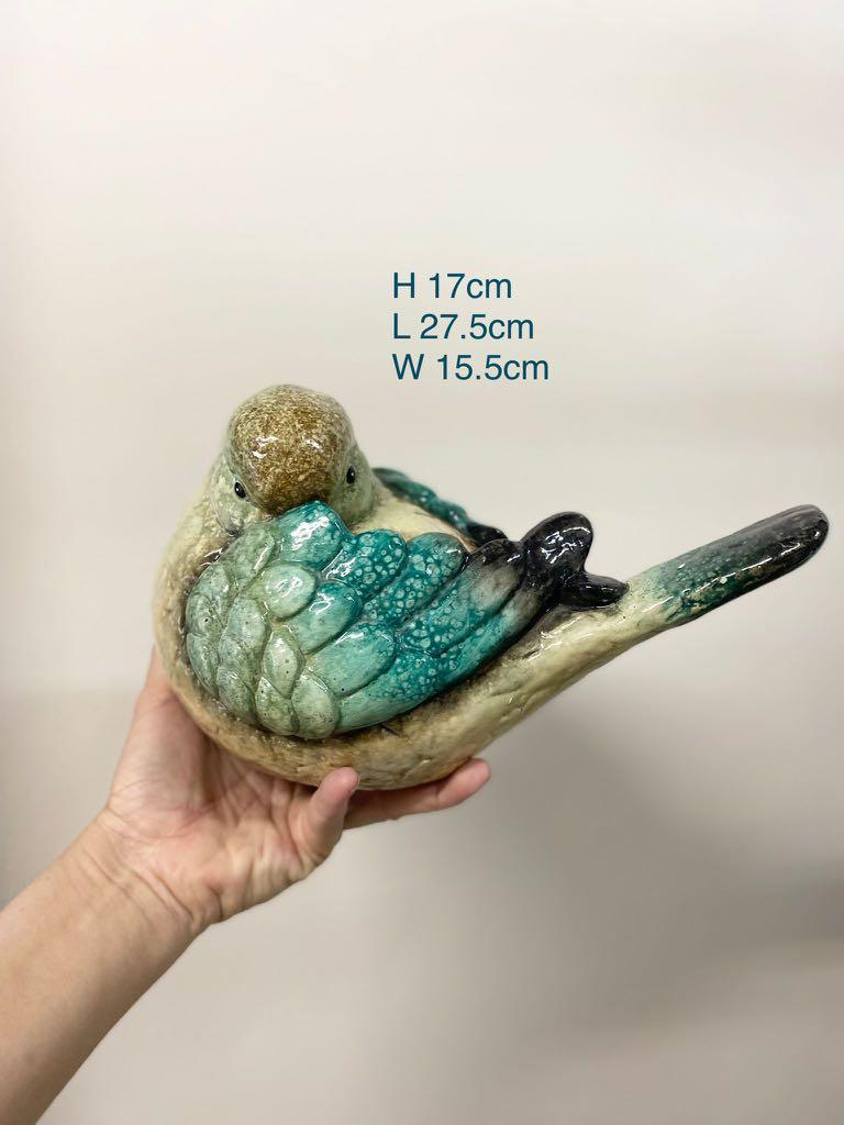 Large size Preening ceramic bird figurine, Furniture & Home Living ...