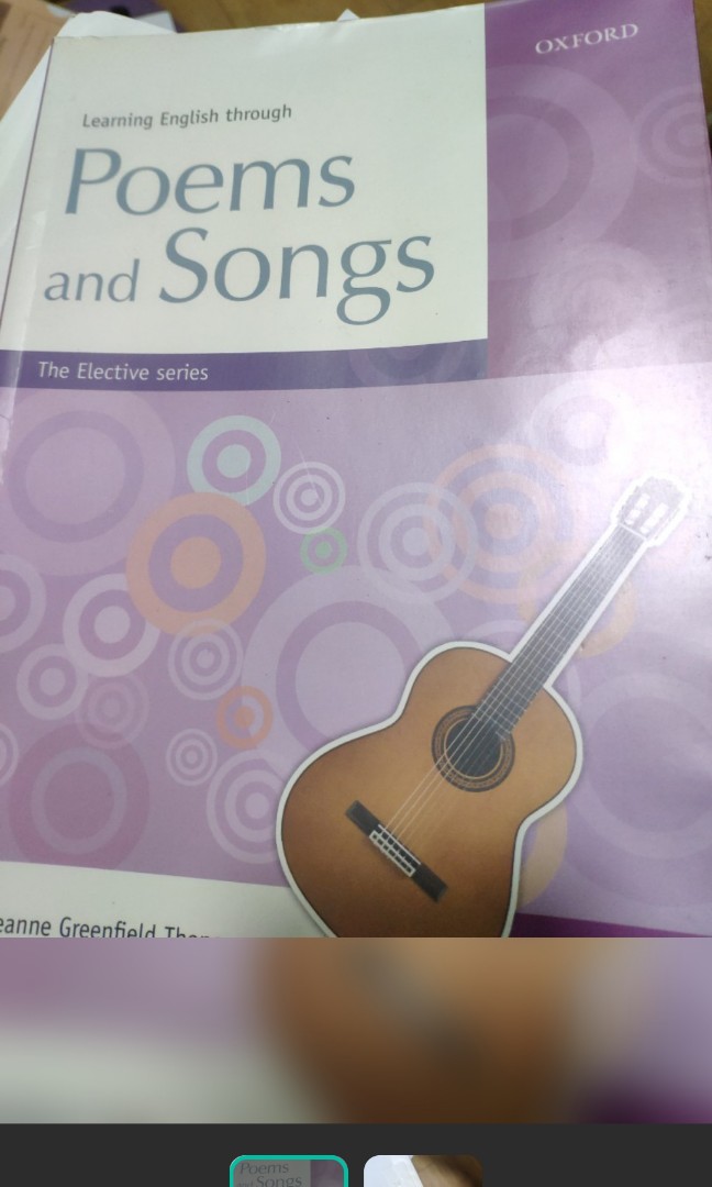 Learning english through poems and songs, 興趣及遊戲, 書本 & 文具, 教科書 - Carousell