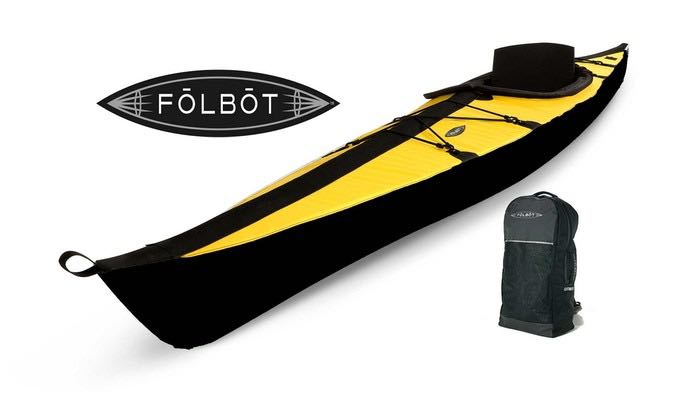 Price drop! Legendary Folbot Kiawah skin on frame folding inflatable kayak canoe SUP paddle ...