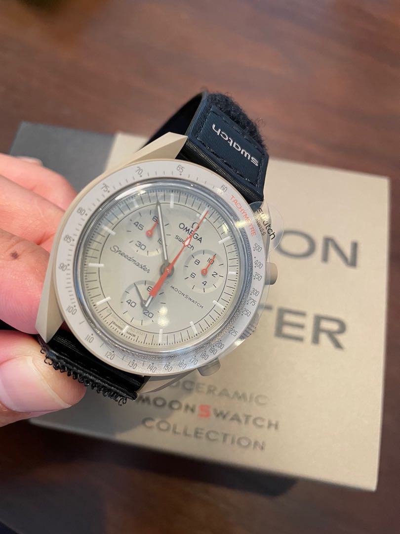 Omega x Swatch moonswatch Jupiter, Luxury, Watches on Carousell