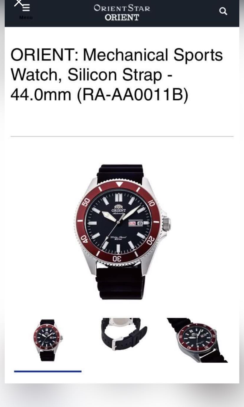 Orient Red Bezel Watch RA AA0011B Water Resistance Watch Waterproof ...