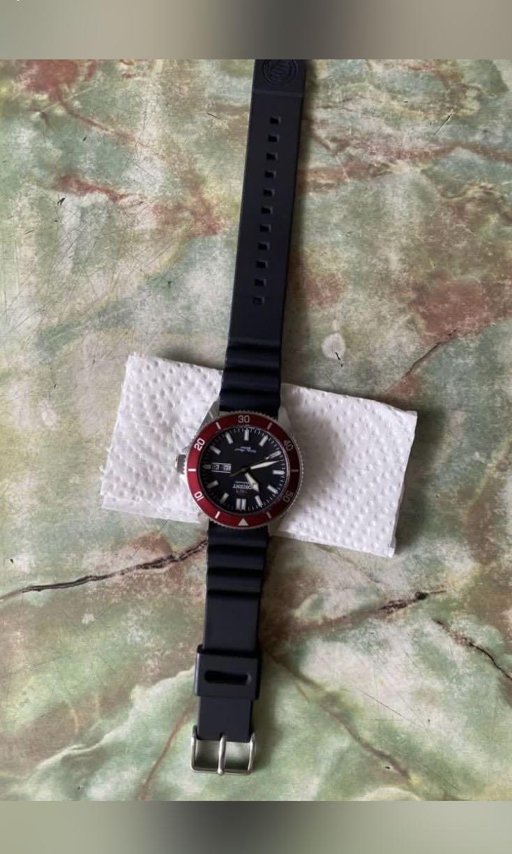 Orient Red Bezel Watch RA AA0011B Water Resistance Watch Waterproof ...