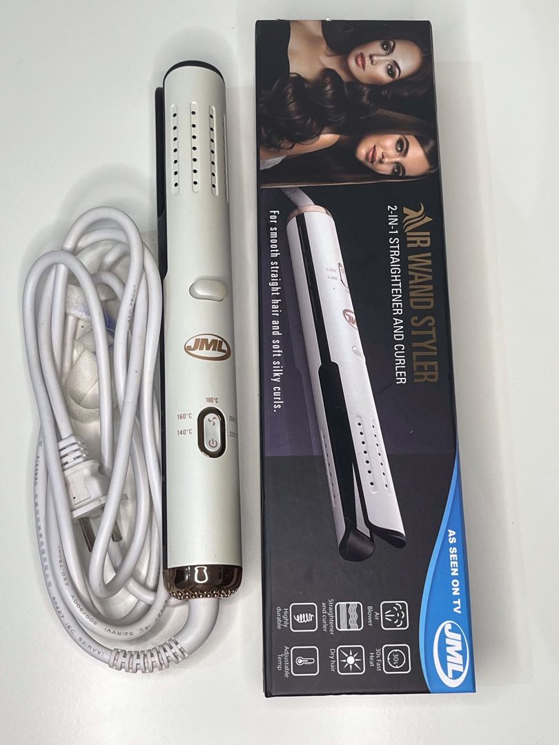 ORIGINAL JML Air Wand Styler 2-IN-1 Straightener and Curler, Women's Fashion, Watches ...