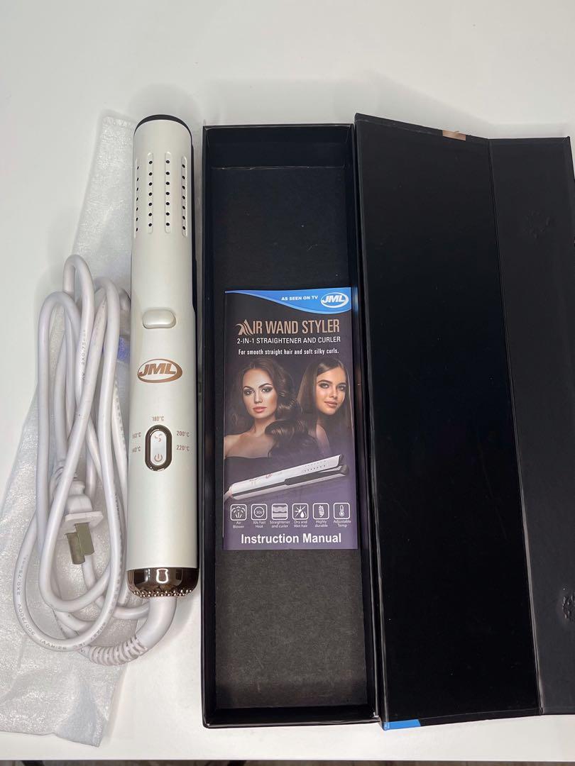 ORIGINAL JML Air Wand Styler 2-IN-1 Straightener and Curler, Women's ...