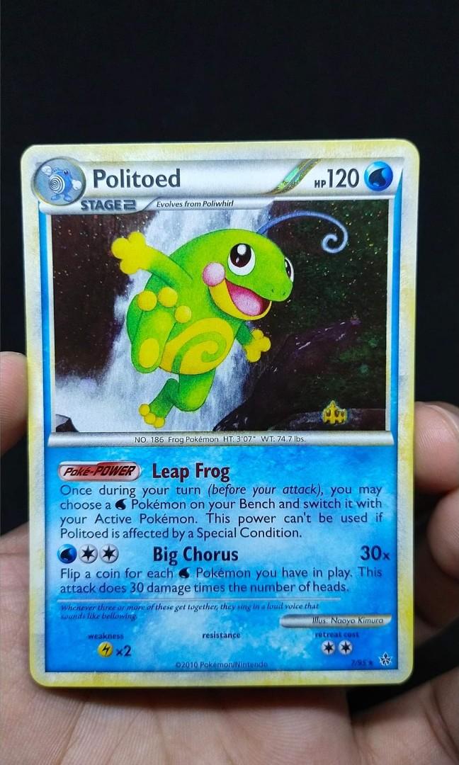 Pokemon Card - POLITOED #7 - HOLO (HGSS: UNLEASHED) YEAR 2010, Hobbies & Toys, Toys & Games on ...