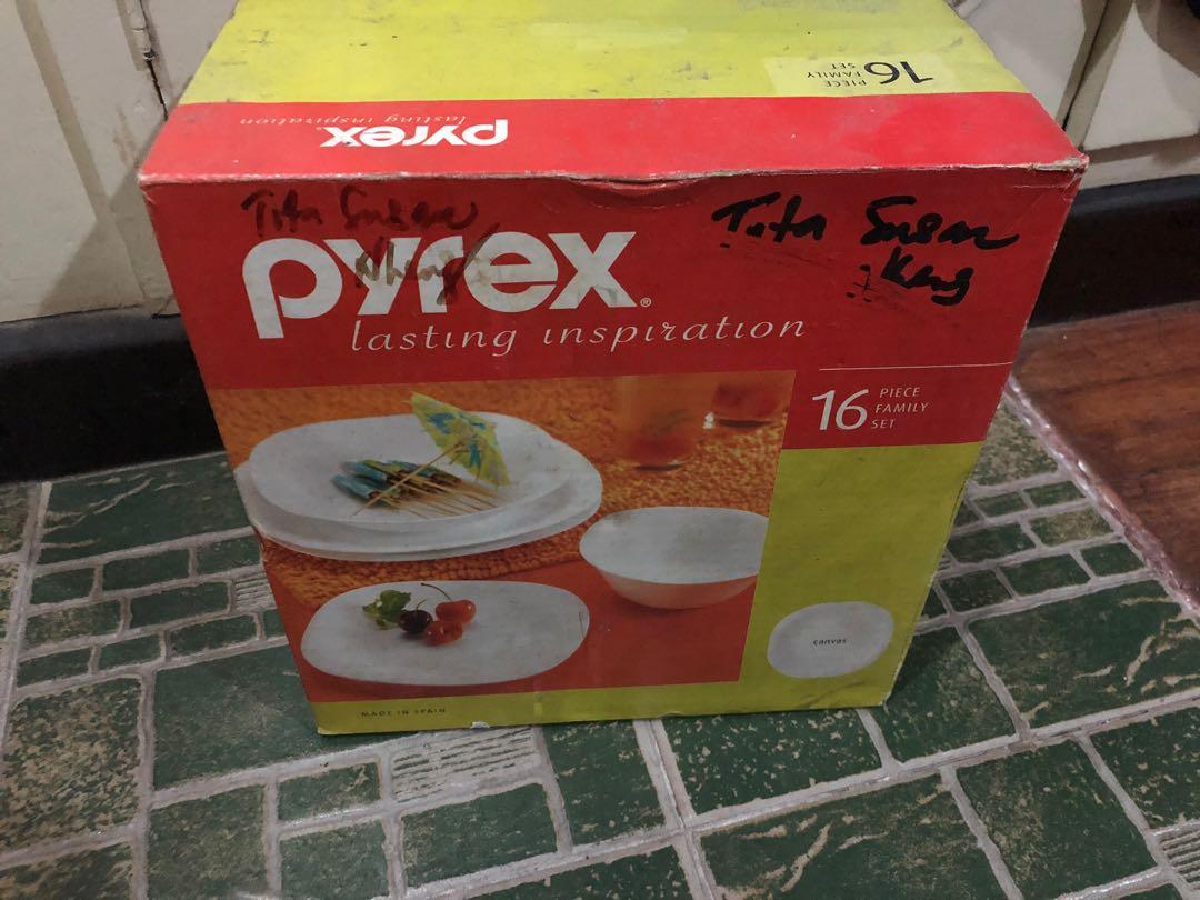 Pyrex plates set 16pcs, Furniture & Home Living, Kitchenware ...