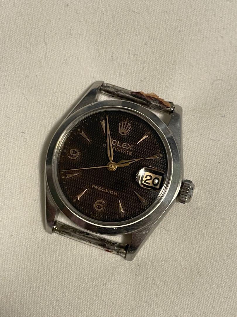 Rare Rolex oysterdate 6466 Manual winding Mid size Watch honeycomb ...
