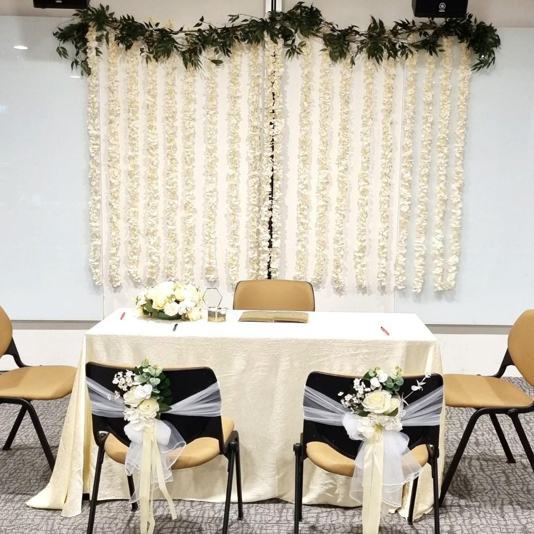 [SET] Wedding / solemnization / ROM flower deco decorations, Furniture ...