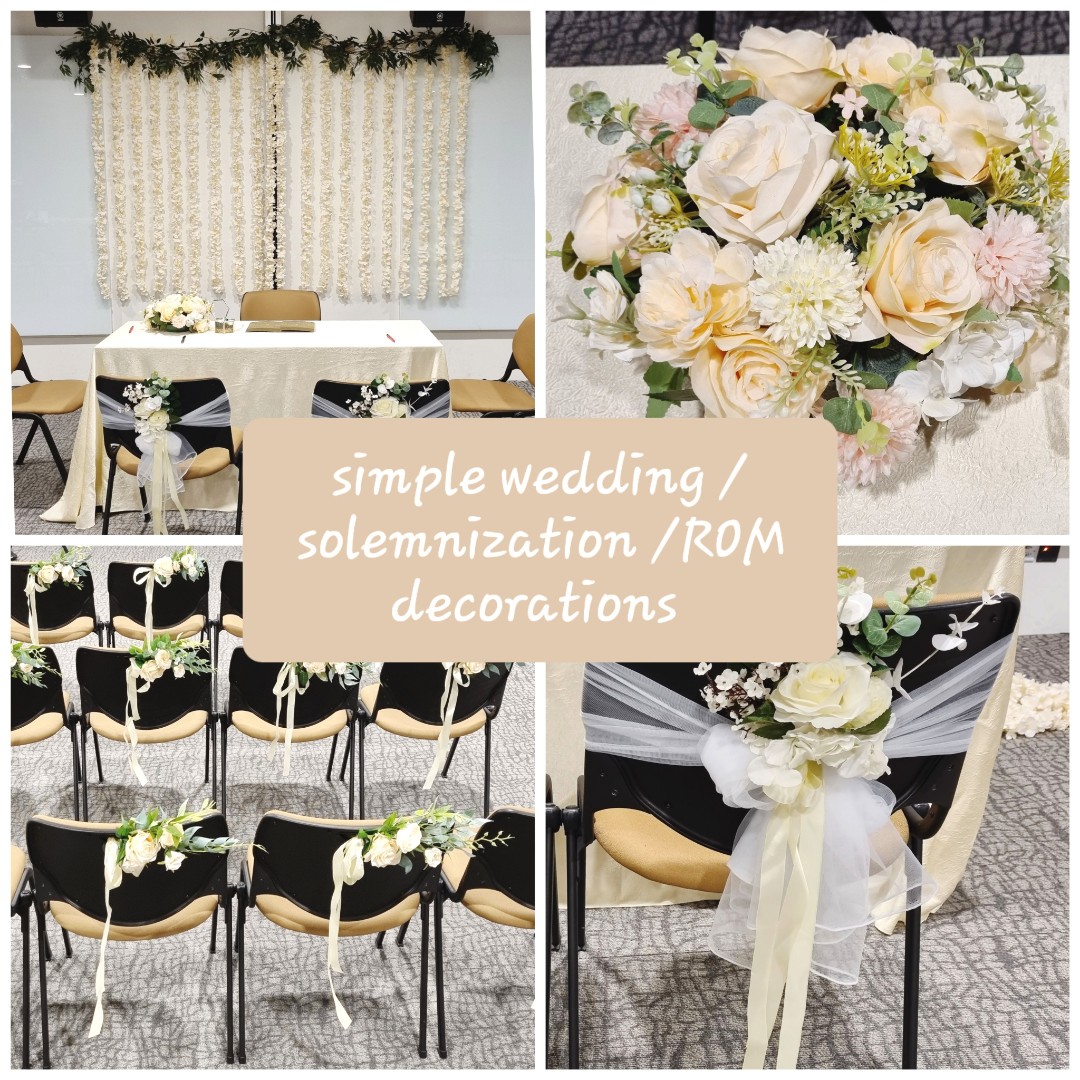 [SET] Wedding / solemnization / ROM flower deco decorations, Furniture ...