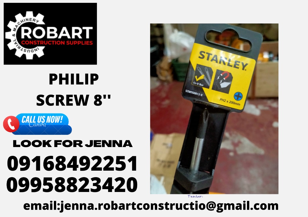 stanley philip screw driver 8'', Commercial & Industrial, Construction ...