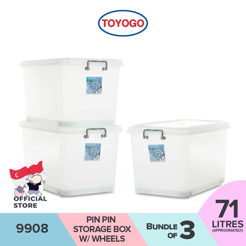 Toyogo Storage Box 44/71L (Bundle of 3), Furniture & Home Living, Home ...