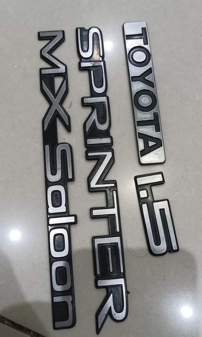 Toyota Corolla emblem ae92, Car Parts & Accessories, Emblem, Sticker ...