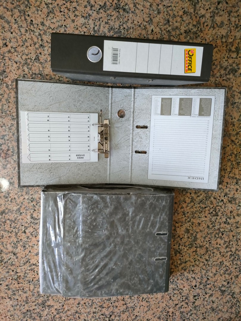 Unused OFFICE HARD FILE approximate 280x310x70 . S$4 per file. Minimum ...