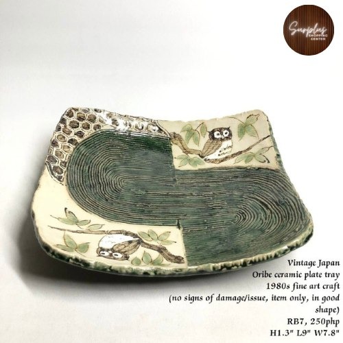Vintage Japan Oribe Ceramic Plate Tray, Furniture & Home Living ...
