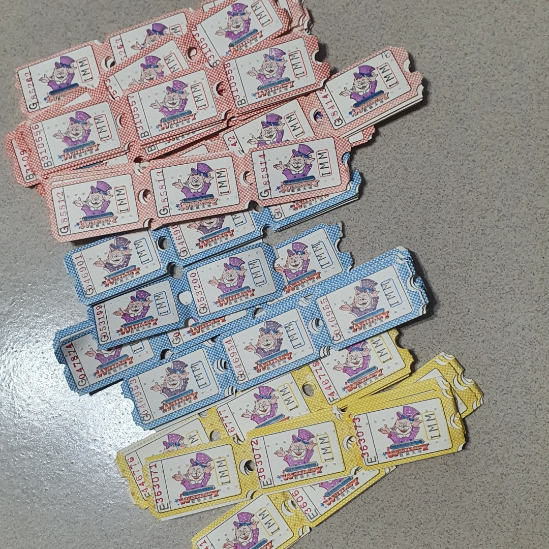 Vintage Whimsy Arcade Tickets @ IMM Branch, Hobbies & Toys, Memorabilia ...