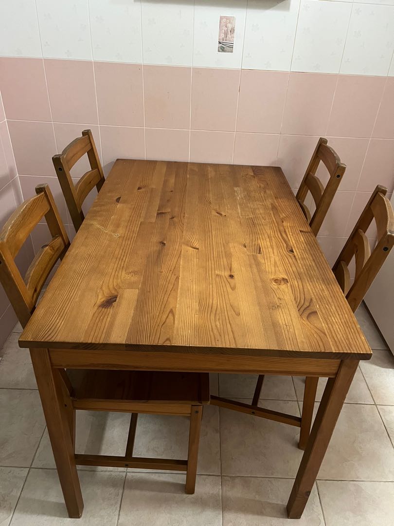 4 pax dining table, Furniture & Home Living, Furniture, Tables & Sets ...