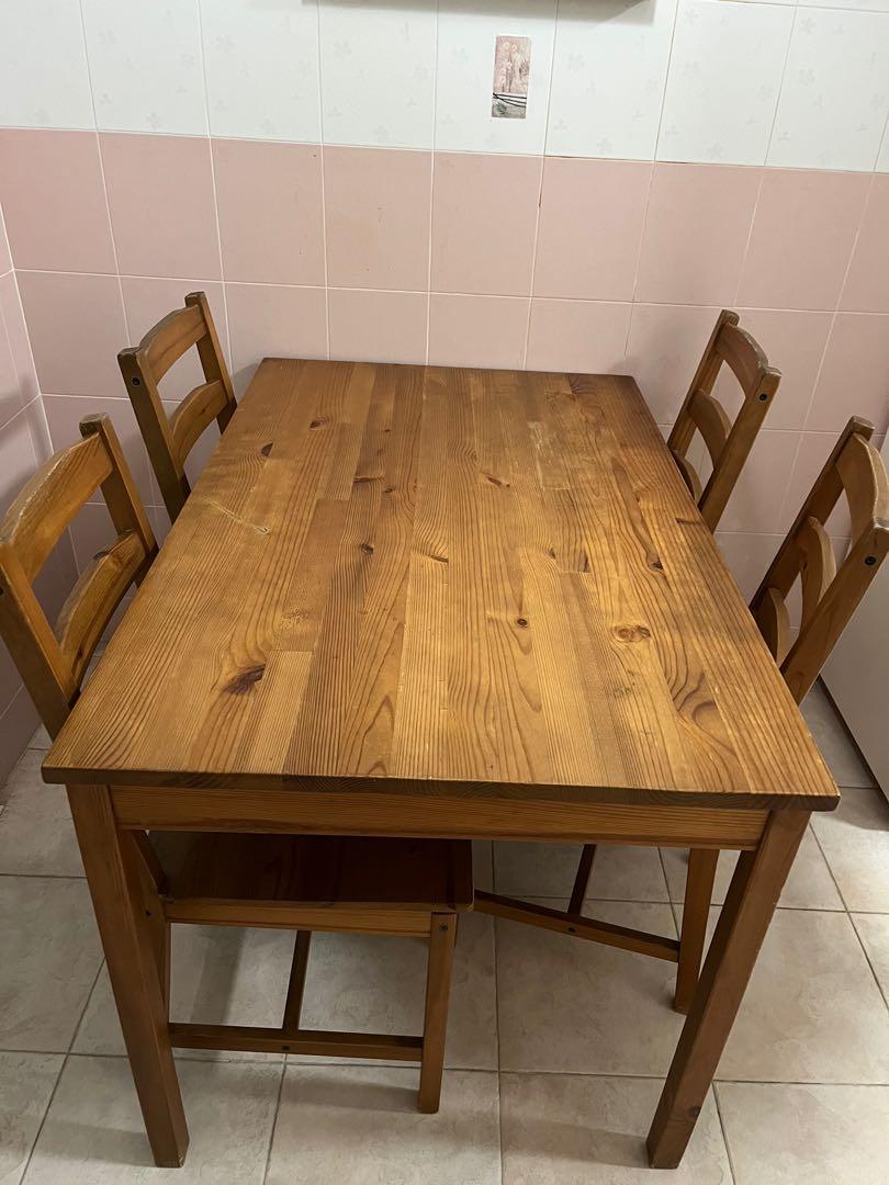 4 pax dining table, Furniture & Home Living, Furniture, Tables & Sets ...