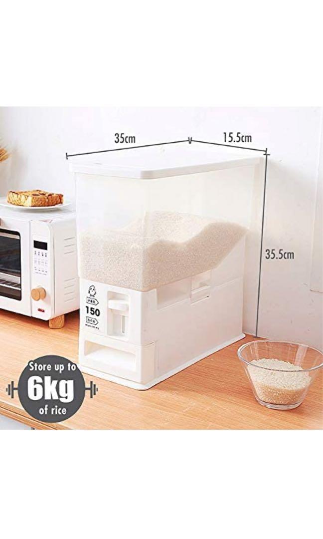 6kg Rice dispenser made in Japan, Furniture & Home Living, Kitchenware ...