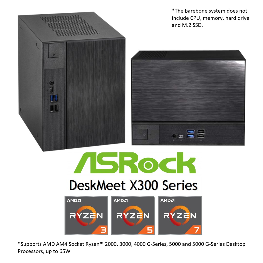 ASRock DESKMEET X300 AC ASR-90BXG4501-A20IA0W (Includes Intel® Dual ...