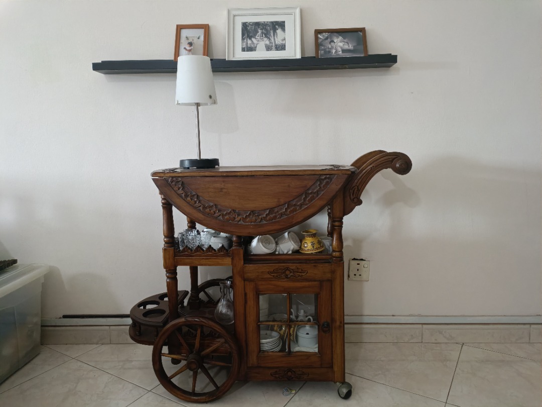 Beautiful Indonesian Bar Trolley, Furniture & Home Living, Furniture ...