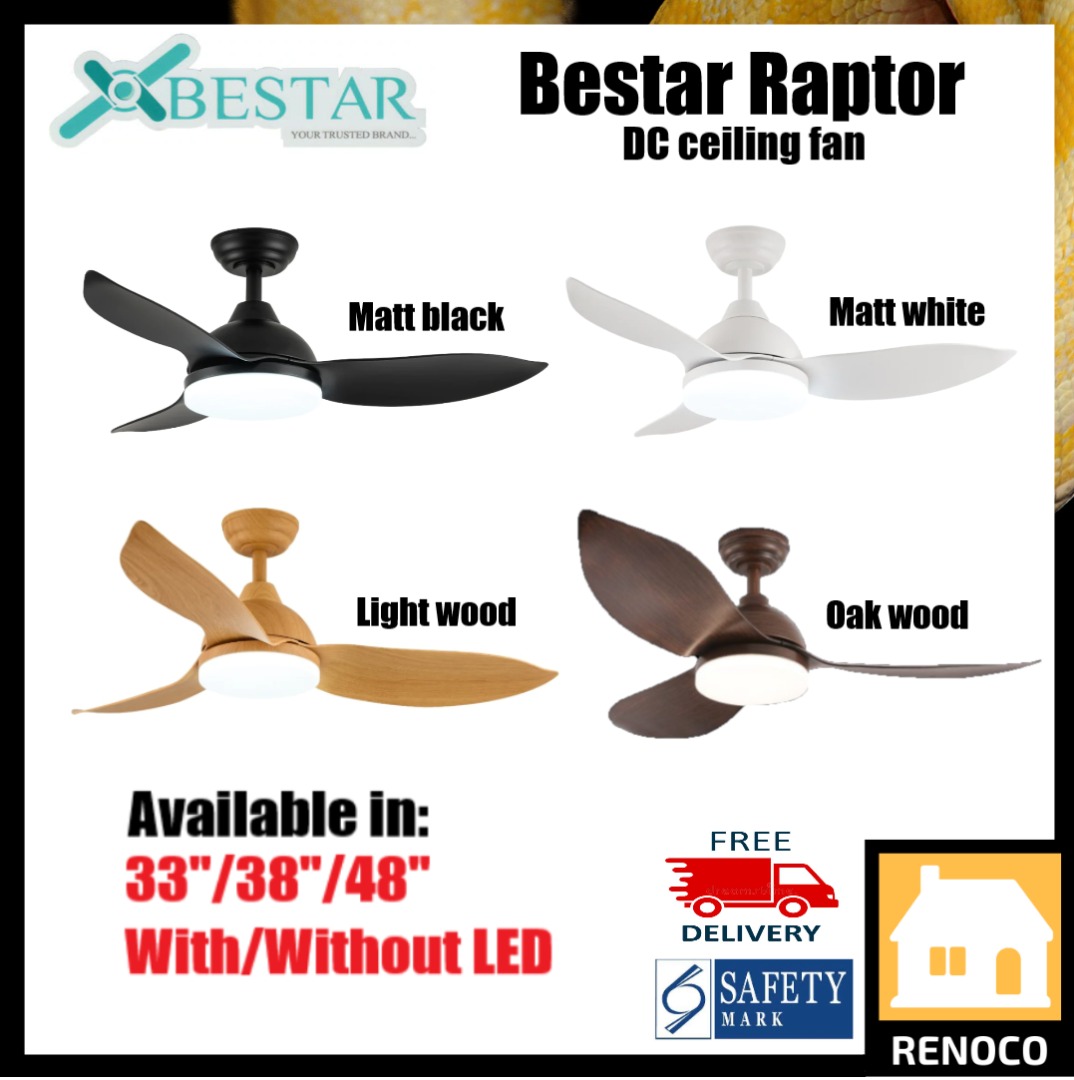 Bestar Raptor 3 blades DC ceiling fan, Furniture & Home Living ...