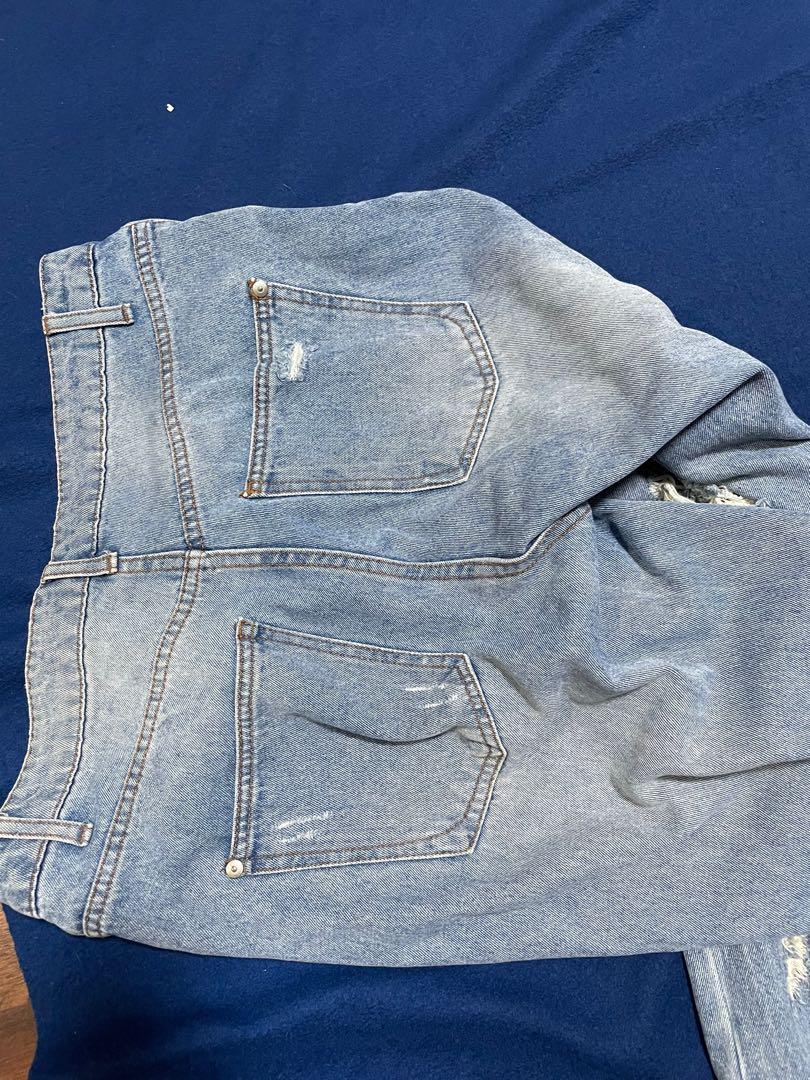 Blue Denim slightly Ripped Jeans, Women's Fashion, Bottoms, Jeans ...