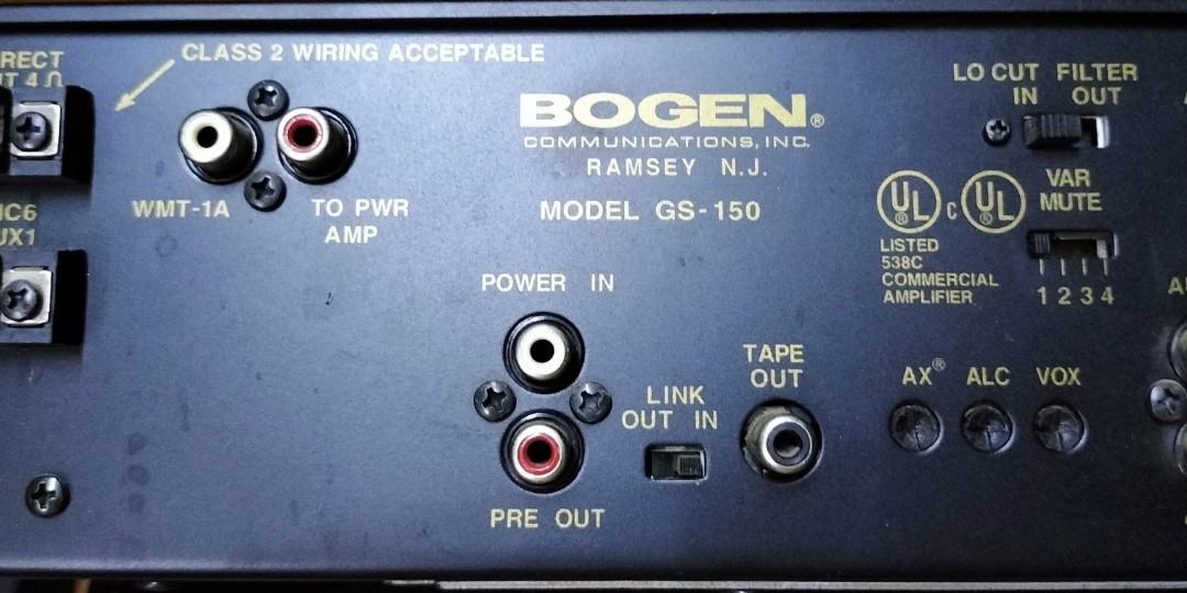 Bogen GS150 Paging system Amplifier, TV & Home Appliances, Other Home ...