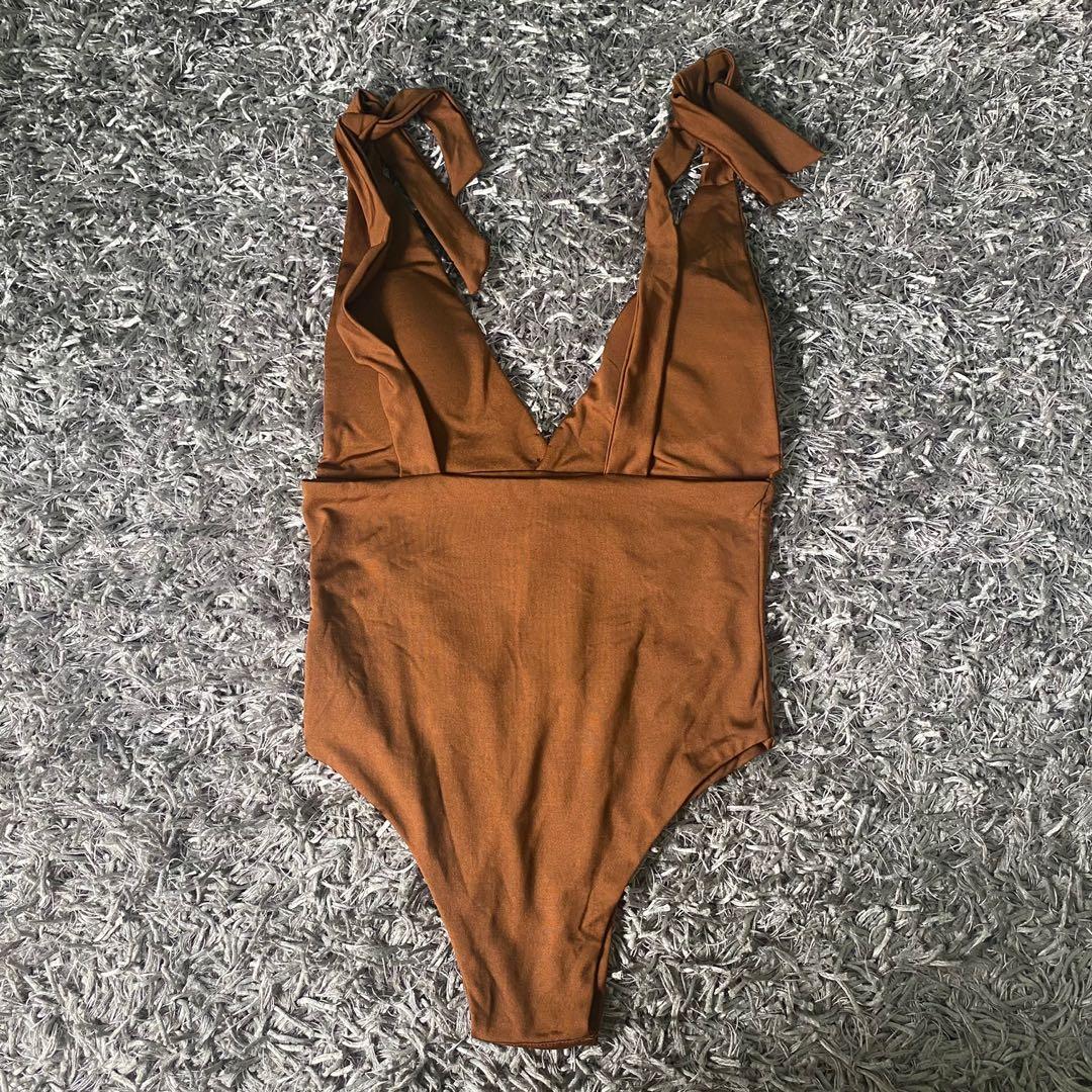 Brown one piece swimsuit, Women's Fashion, Swimwear, Bikinis ...