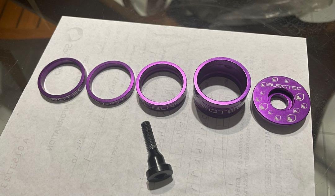 Burgtec Stem Spacers plus Top Cap and Bolt Set, Sports Equipment ...