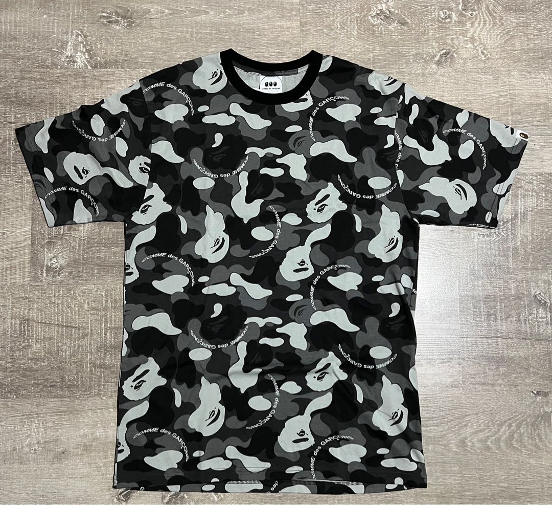 CDG x bape, Men's Fashion, Tops & Sets, Tshirts & Polo Shirts on Carousell