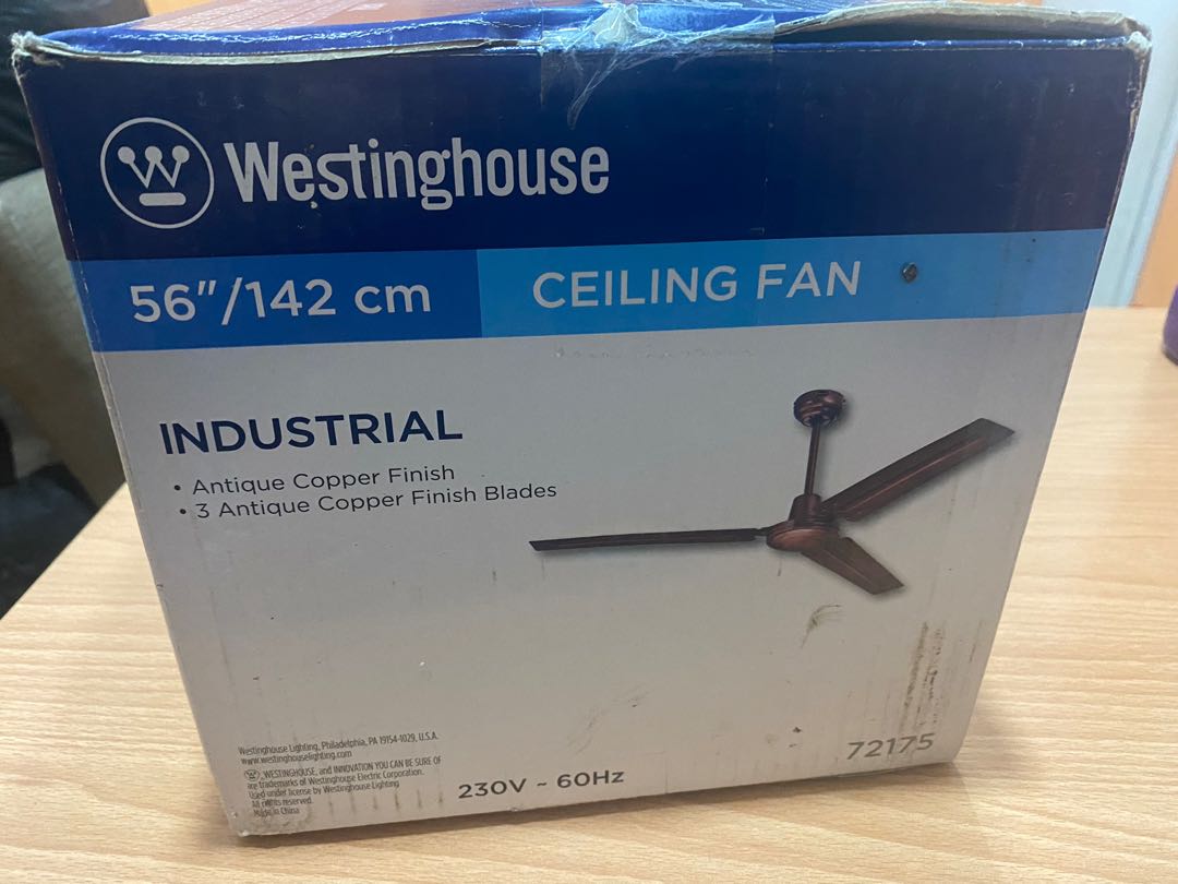 Ceiling fan Westing house 56"/142cm, Furniture & Home Living, Lighting ...