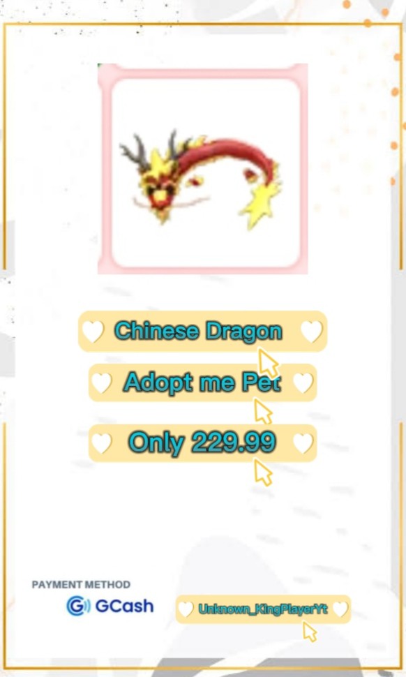 Chinese Dragon (Adopt me), Video Gaming, Video Games, Others on Carousell