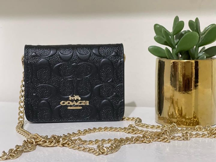 Coach Chain Sling, Women's Fashion, Bags & Wallets, Wallets & Card ...