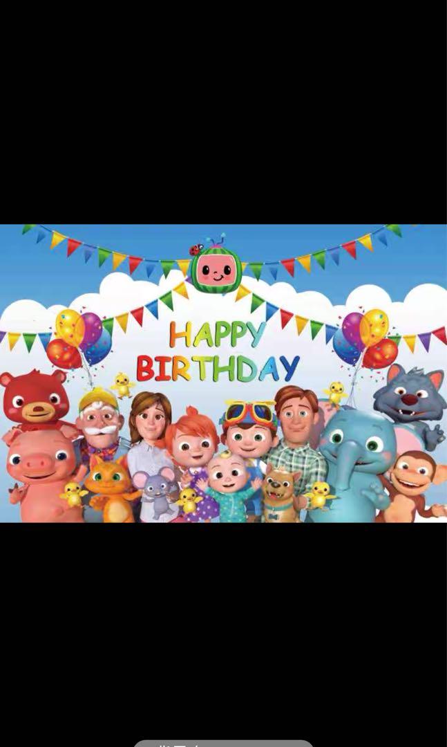 Cocomelon back drop, Hobbies & Toys, Stationery & Craft, Occasions ...