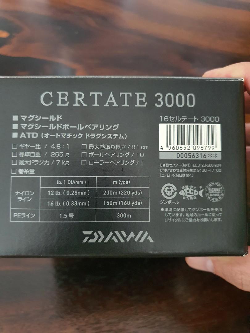 Daiwa Certate 3000, Sports Equipment, Fishing on Carousell