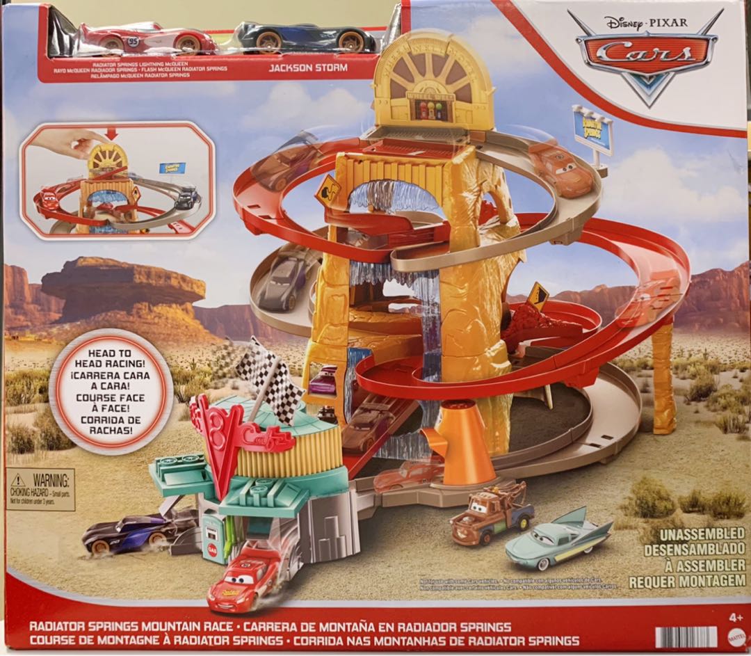 Disney Pixar Cars Radiator Springs Mountain Race Playset, 興趣及遊戲, 玩具 ...
