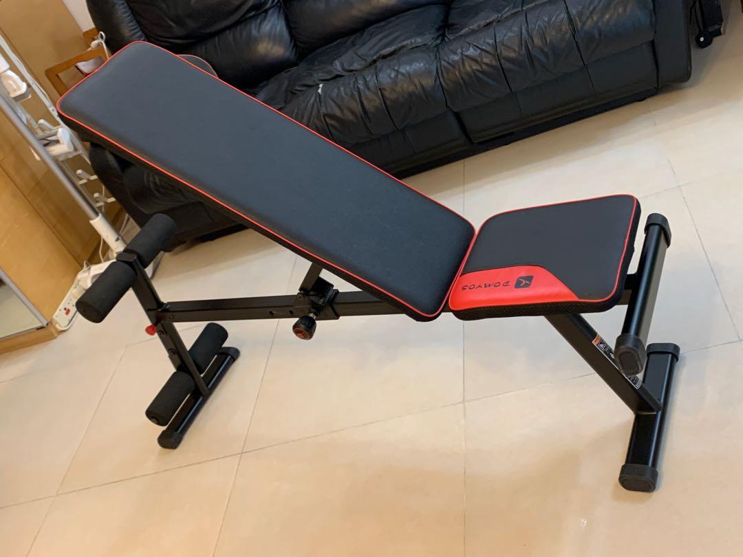 Decathlon 健身椅 可摺 Domyos 500, Folding Adjustable Weight Bench, 運動產品, 運動與 ...