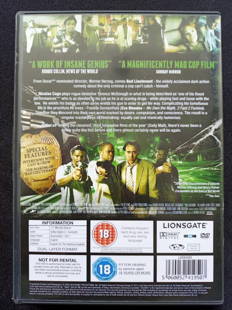 DVD Bad Lieutenant, Hobbies & Toys, Music & Media, CDs & DVDs on Carousell