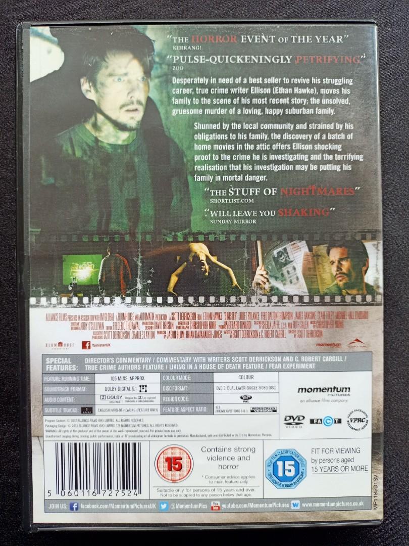 DVD Sinister, Hobbies & Toys, Music & Media, CDs & DVDs on Carousell