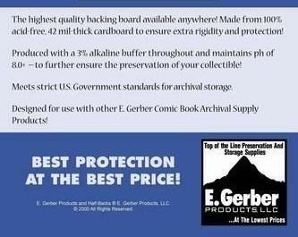 E Gerber Standard Full Backs (50s) Acid Free / Archival / Highest ...