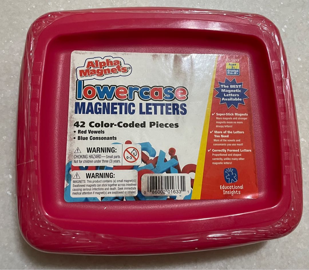 Educational Insights AlphaMagnets - Color-Coded Lowercase (42 pieces ...