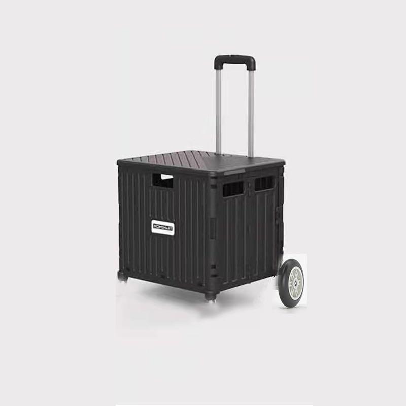 foldable trolley Fold Up Storage Box Wheels Foldable Shopping ...