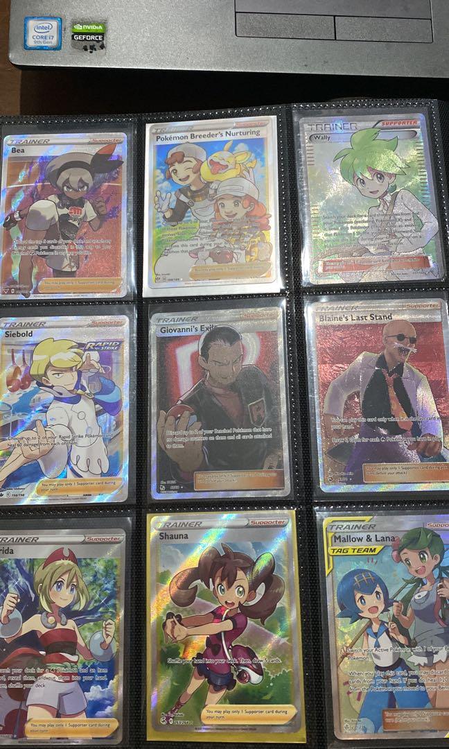 Full art Pokémon trainer Bea Blaine breeder Wally Shauna Irida mallow ...